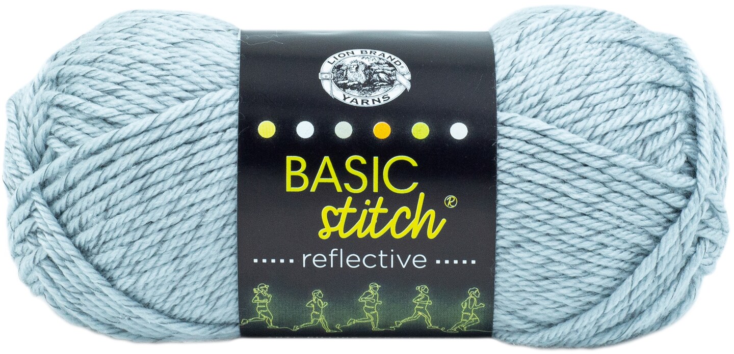 Lion Brand Basic Stitch Anti-Pilling Yarn-Reflective Pure Platinum ...