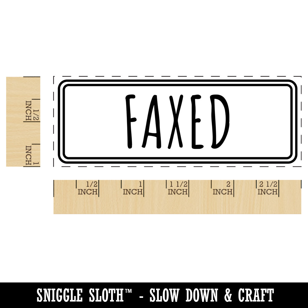 Faxed Double Line Border Self-Inking Rubber Stamp Ink Stamper for ...