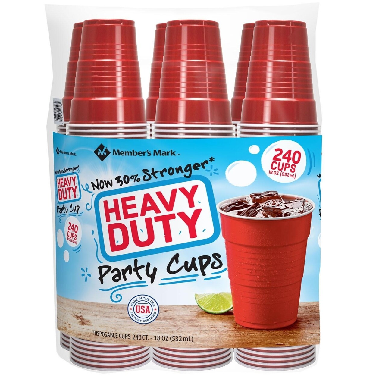 Members Mark Heavy-Duty Red Cups (18 Ounce 240 Count), Model: 980244621 ...