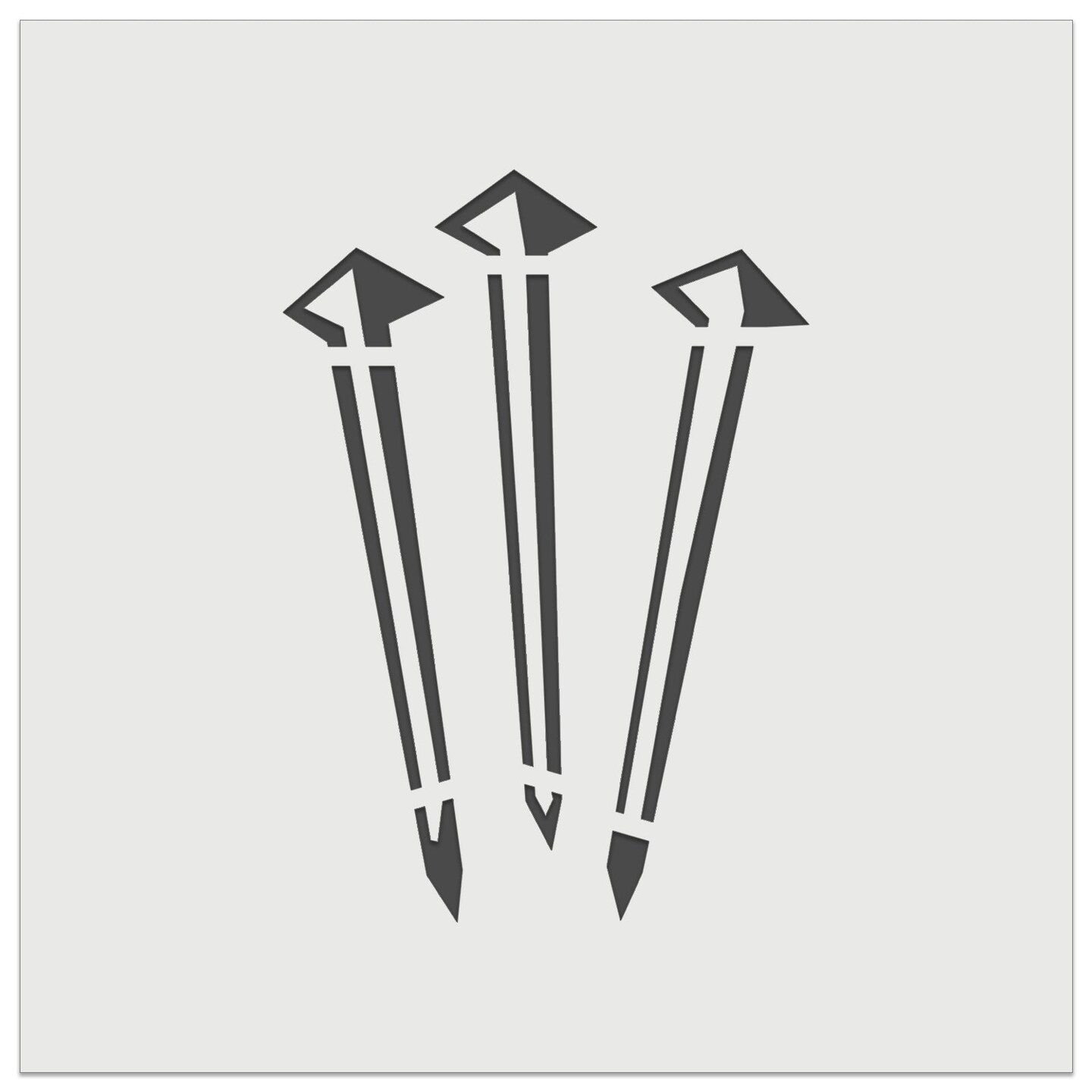 Three 3 Nails Christian Stylized Wall Cookie DIY Craft Reusable Stencil ...