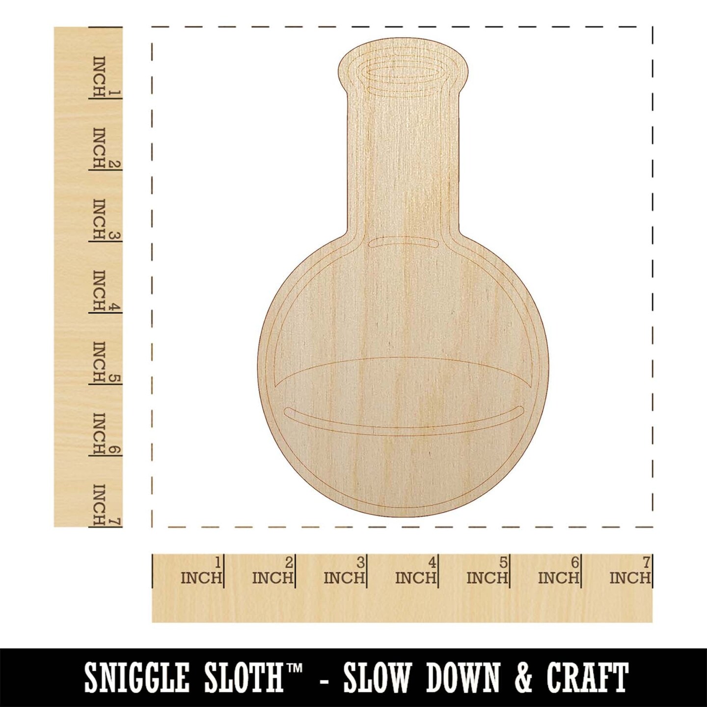 Glass Boiling Flask Chemistry Science Unfinished Wood Shape Piece ...