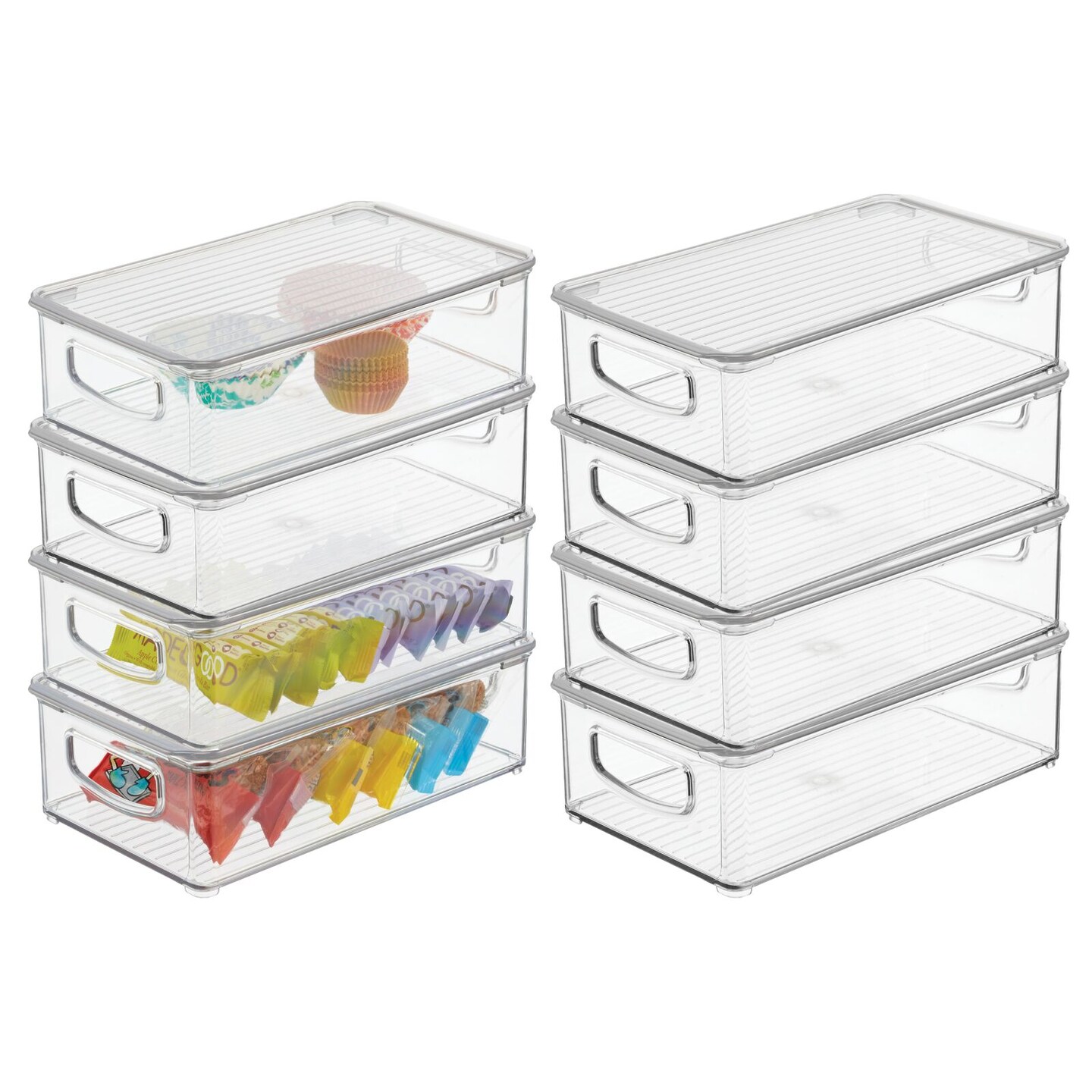 mDesign Plastic Storage Bin Box Container, Lid and Handles | Michaels