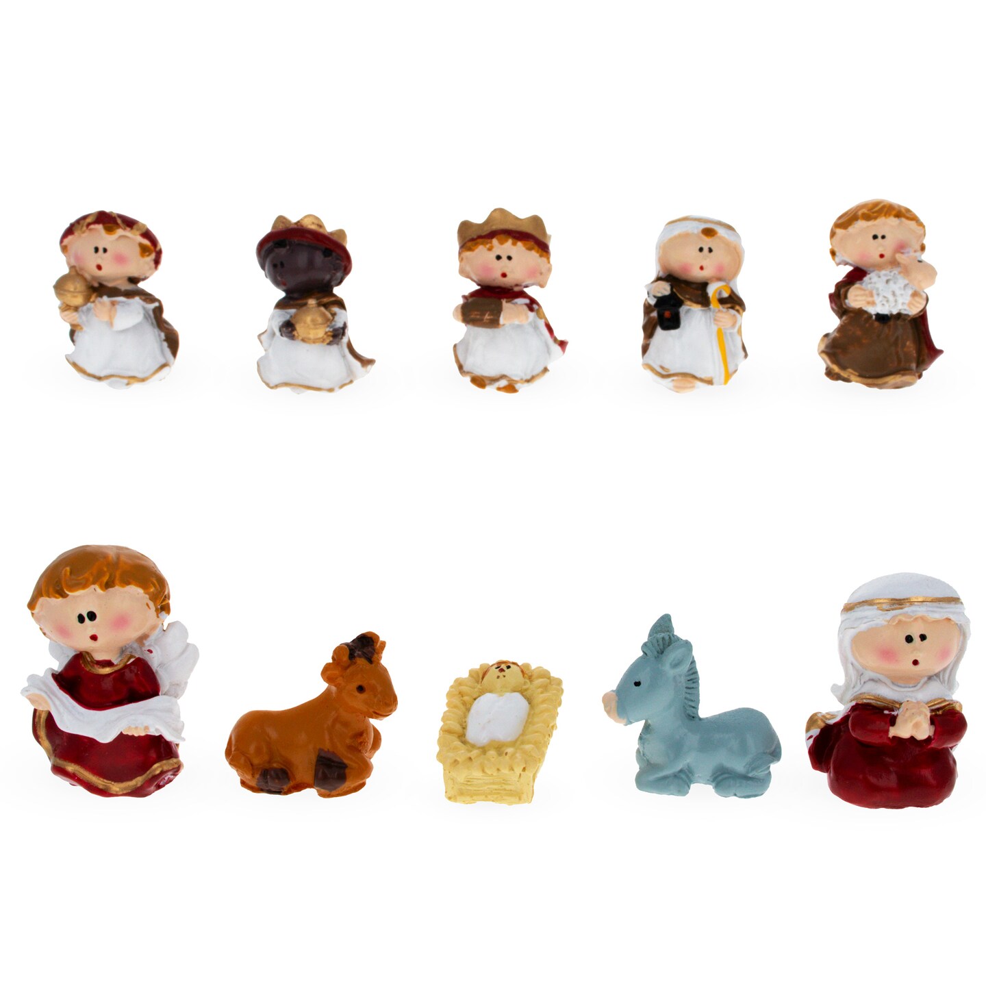 Set of 10 Miniature Nativity Scene Children Figurines | Michaels