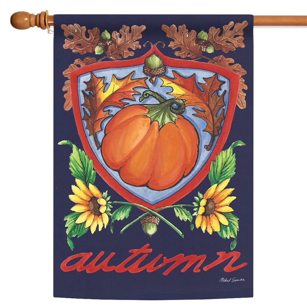Autumn Pumpkin Crest Decorative Fall Flag | Michaels