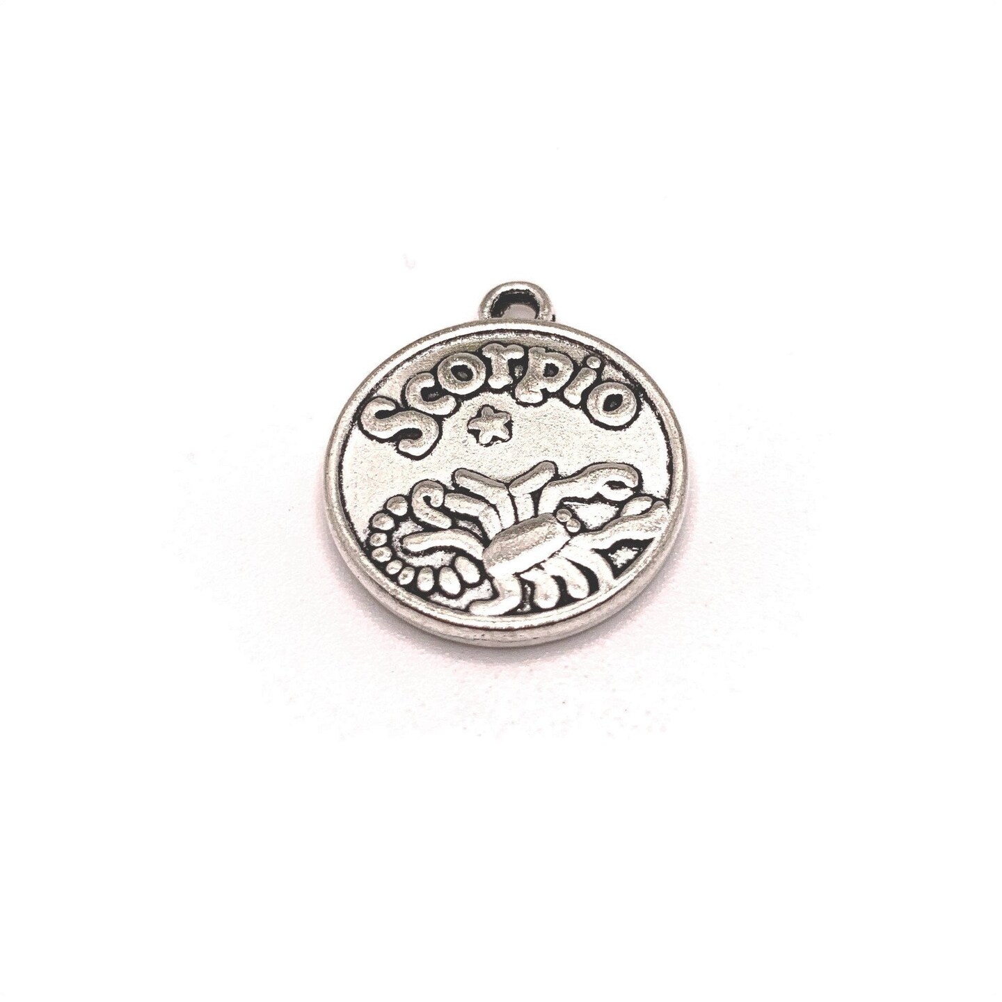 1, 4 or 20 Pieces: Silver Scorpio Zodiac/Astrology Coin Charms, Double ...