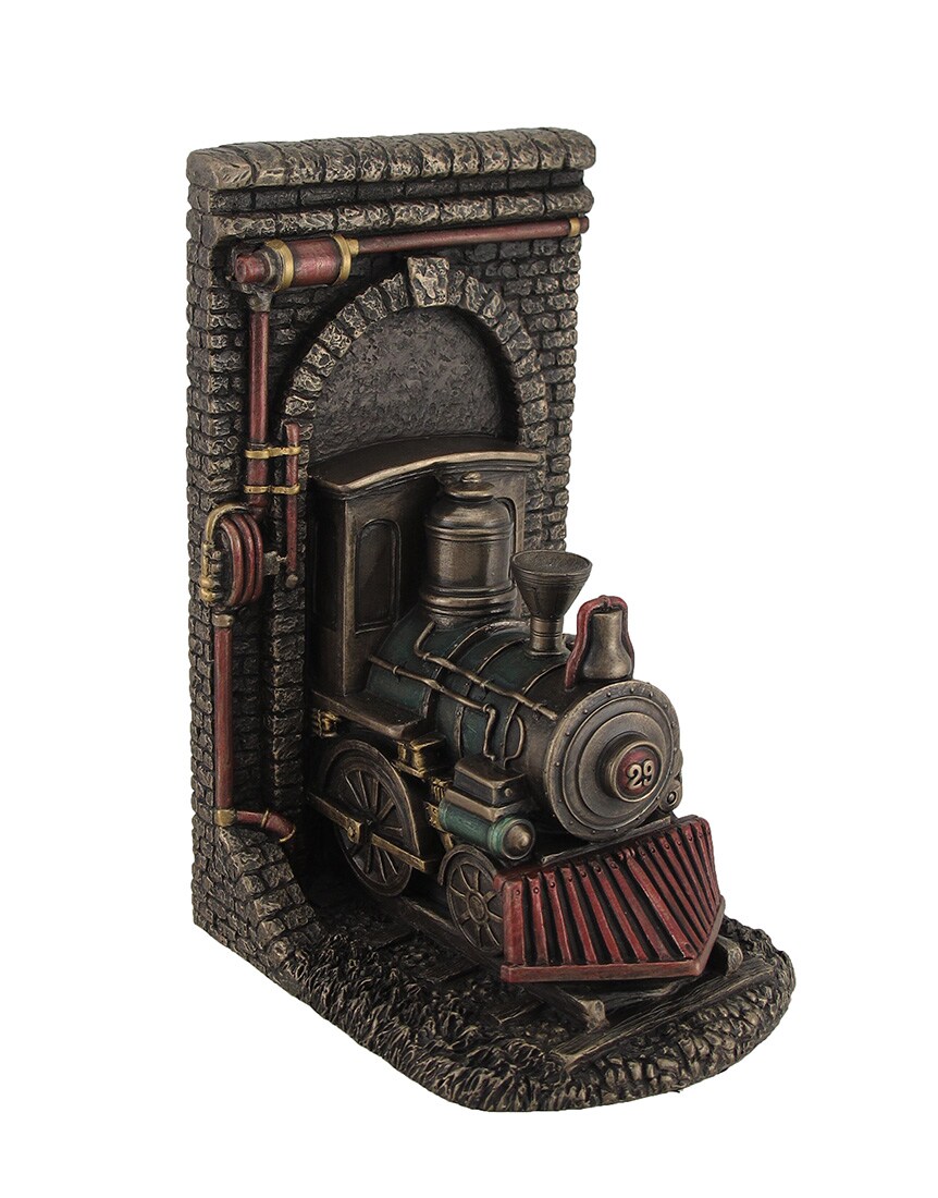 Steampunk Steam Locomotive Bronze Finished Single Bookend | Michaels