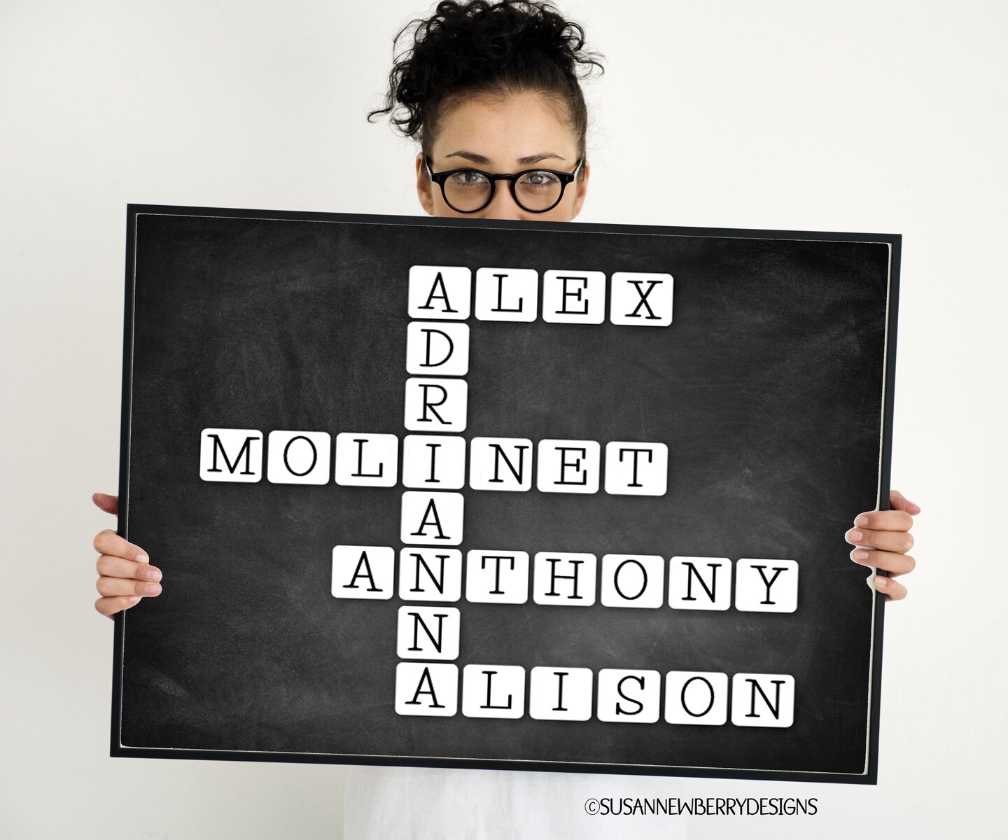 Custom Family Scrabble Wall Art Print - Mother's Day, Anniversary ...