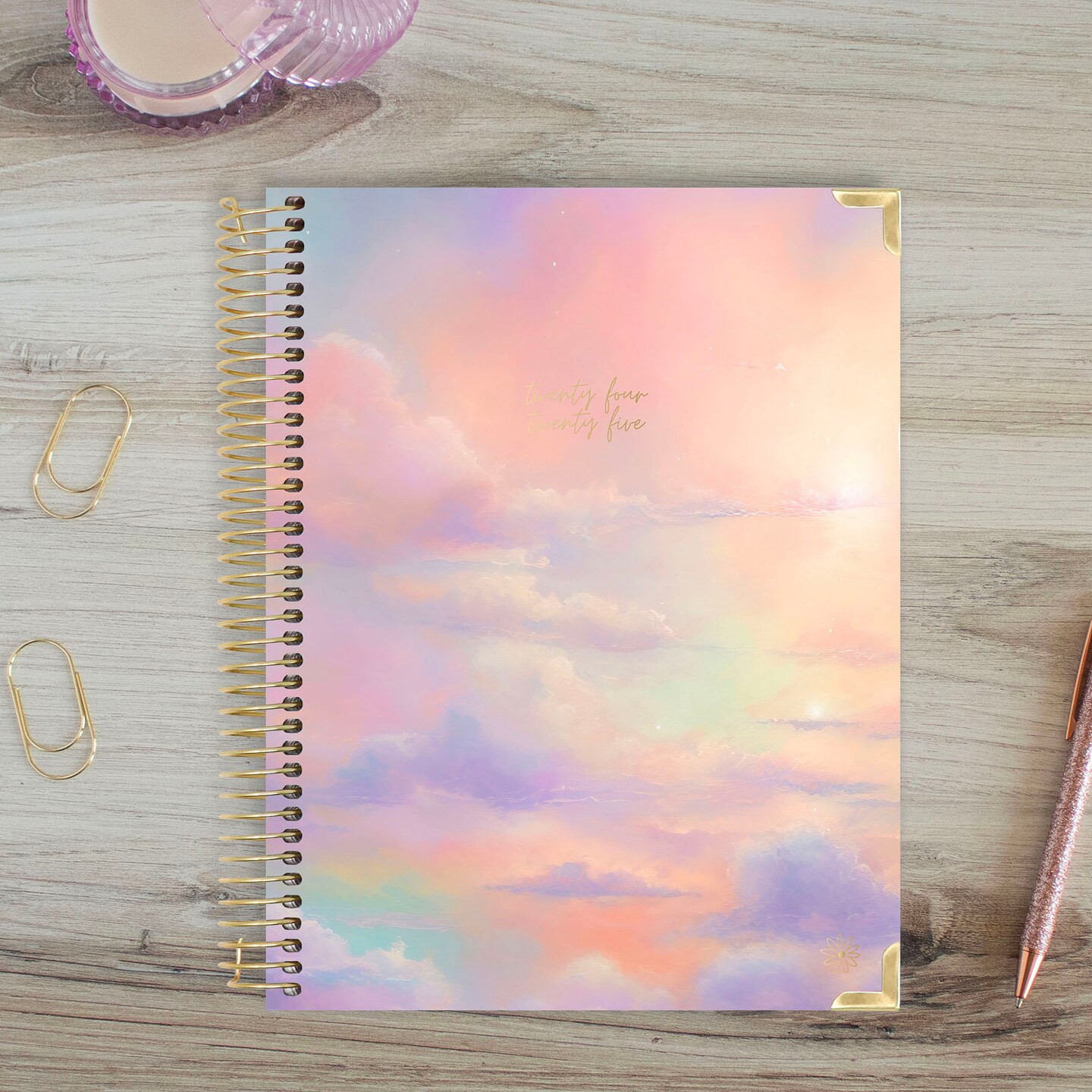 2024-25 Hard Cover Planner, 8.5” x 11”, Cotton Candy Clouds ...