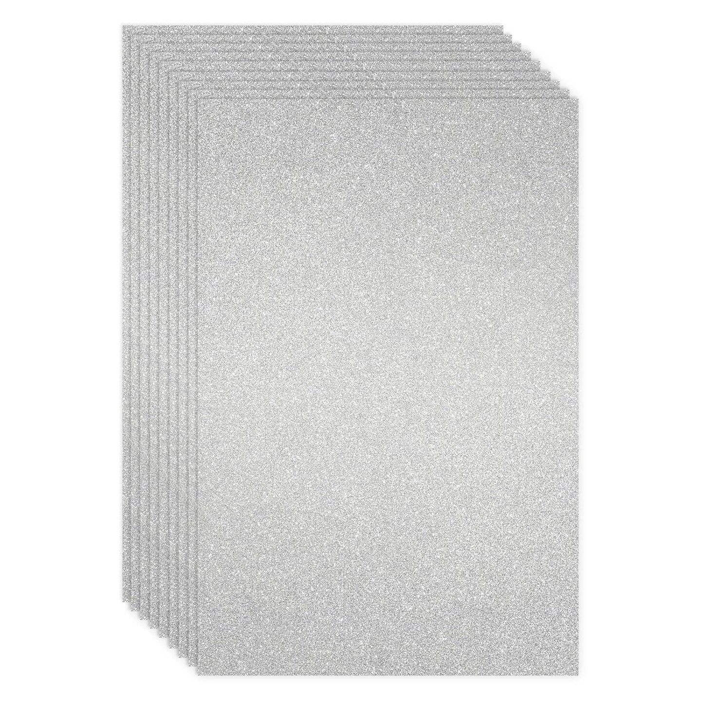 24 Sheets Silver Glitter Cardstock Paper for Scrapbooking, Arts, DIY ...