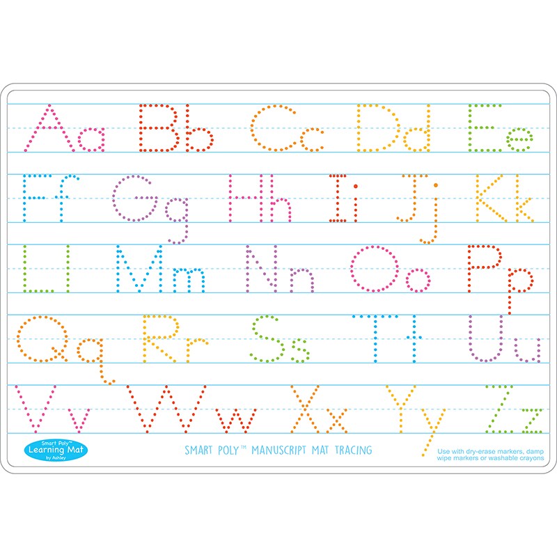 Smart Poly™ Learning Mat, 12" x 17", Double-Sided, Manuscript Tracing ...
