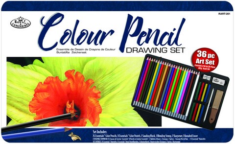 ESSENTIALS 36 COLOR PENCIL DRAWING TIN | Michaels