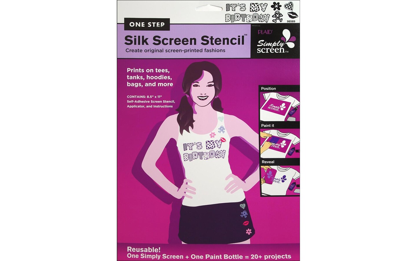 Plaid Simply Screen Stencil Birthday | Michaels