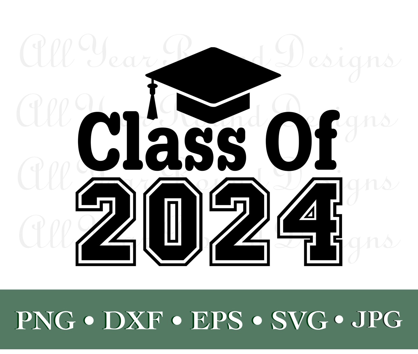 Graduation Decor SVG PNG DXF EPS JPG File Bundle Digital Download ...