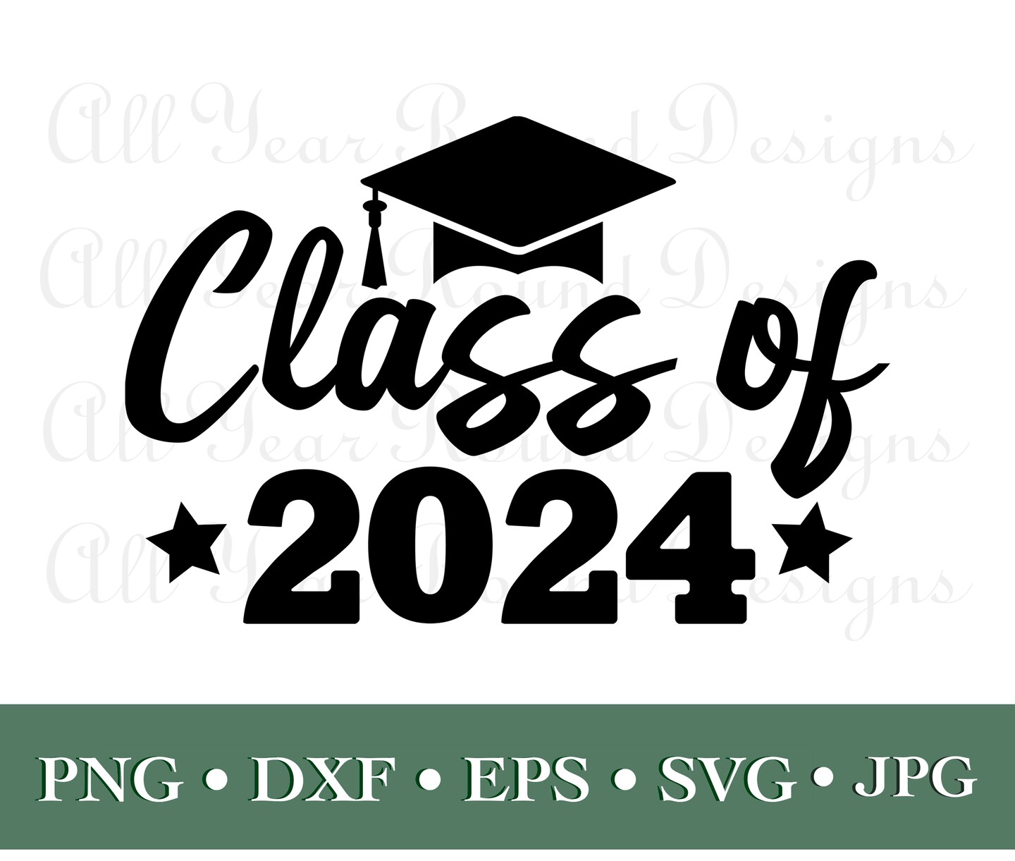 Graduation Decor SVG PNG DXF EPS JPG File Bundle Digital Download ...