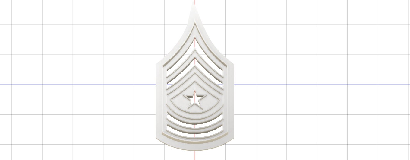 3D Printed US Army Sergeants Major Rank Stripes Cookie Cutter ...