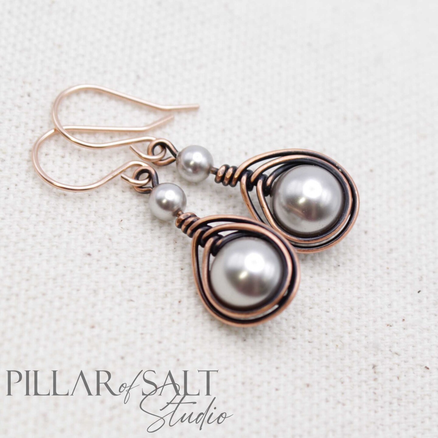 Copper and salt earrings store