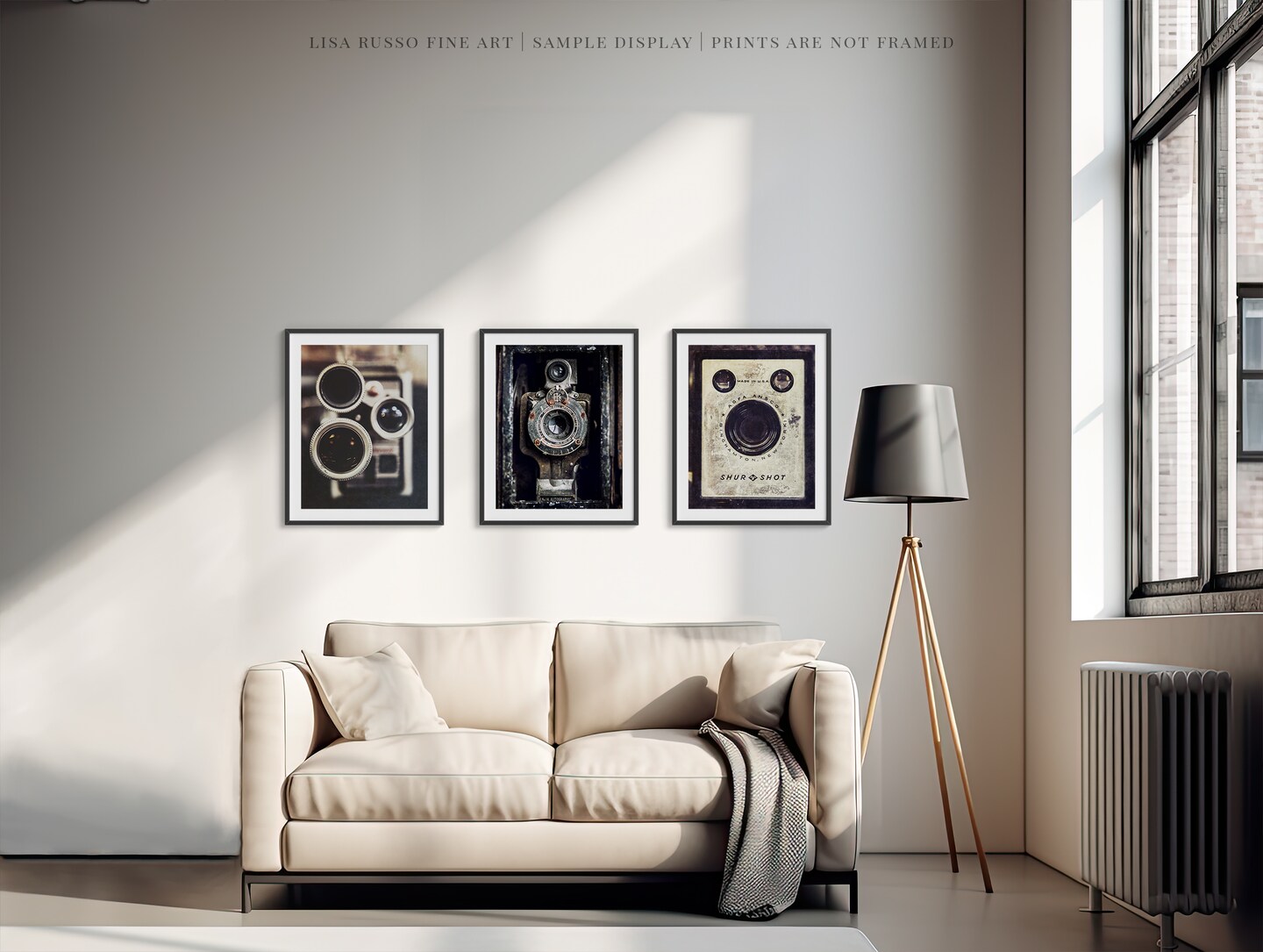 Rustic Industrial Wall Art - Set of 3 Vintage Camera Prints for Office ...