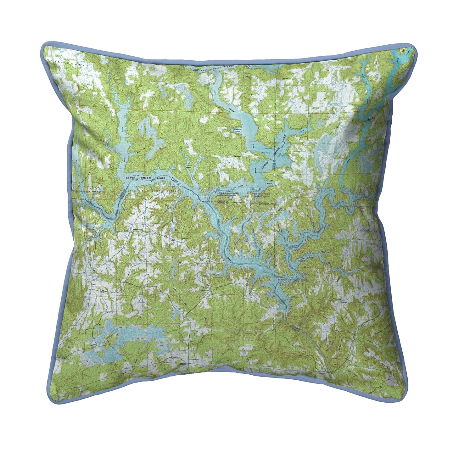 Lewis Smith Lake Map Pillow 18x18 – Large Corded Decor | Michaels