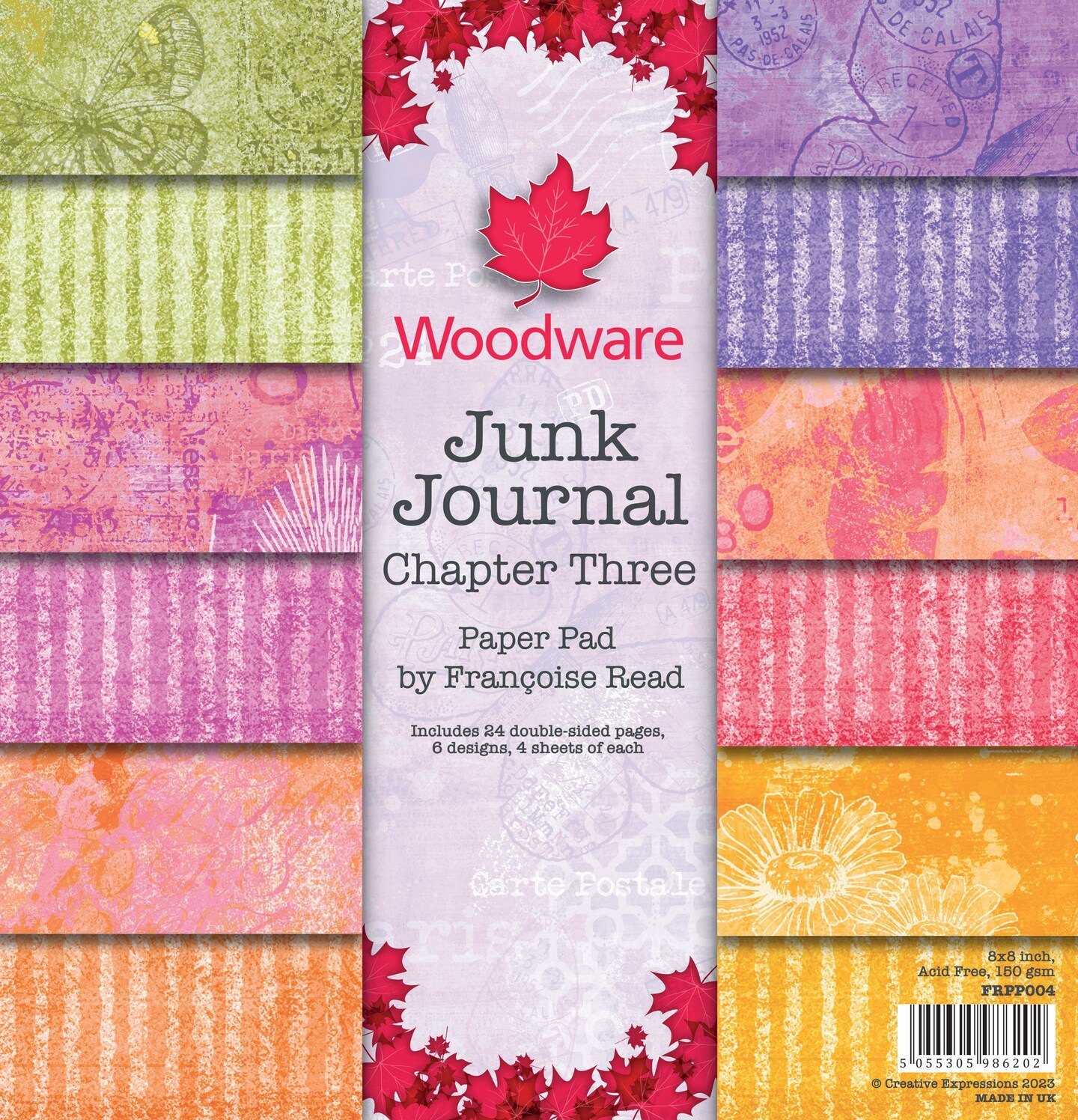 Woodware Double-Sided Paper Pad 8"X8" 24/Pkg-Francoise Read Junk ...