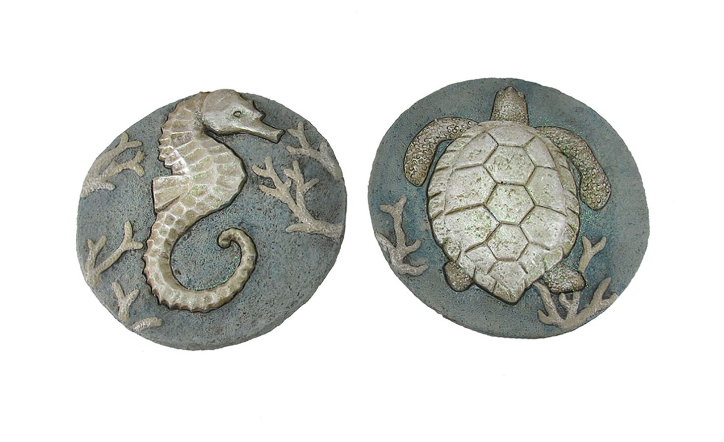 Set of 2 Seahorse and Sea Turtle Cement Garden Stepping Stones | Michaels