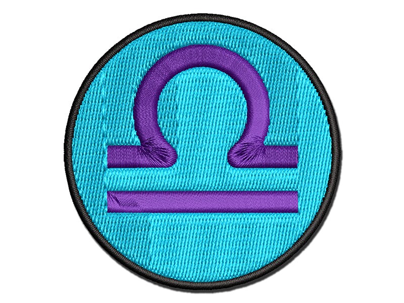 Libra Horoscope Astrological Zodiac Sign Multi-Color Embroidered Iron ...