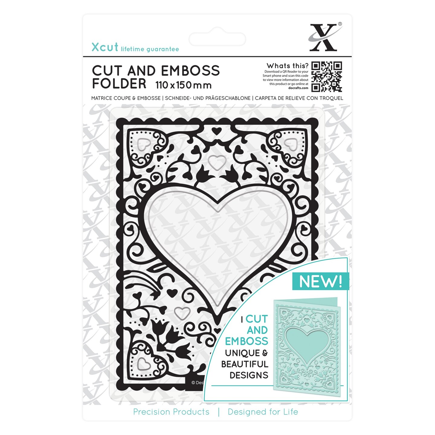 Xcut Cut & Emboss Folder 110mm X 150mm-Heart Frame | Michaels