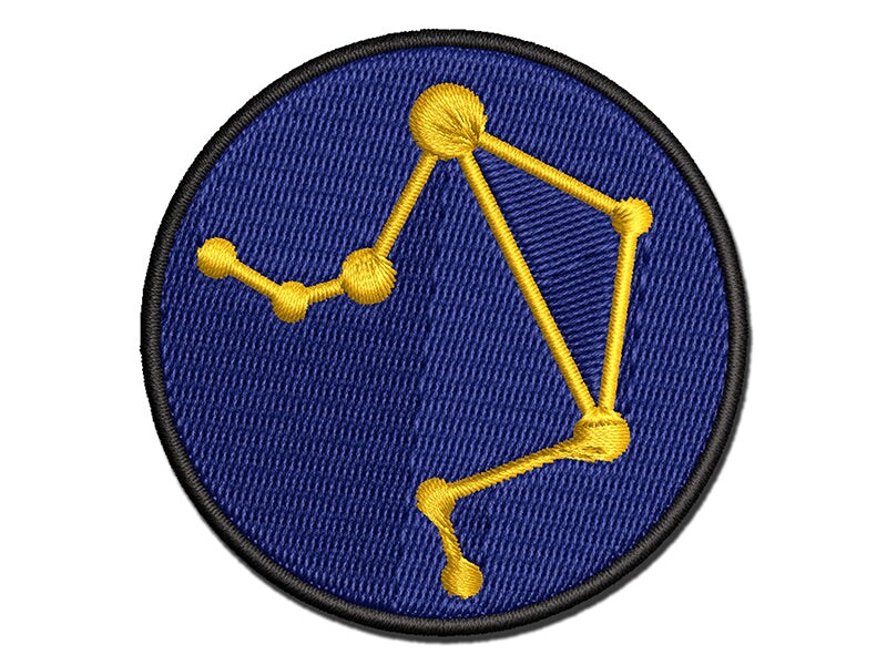 Libra Zodiac Star Constellations Multi-Color Embroidered Iron-On or ...