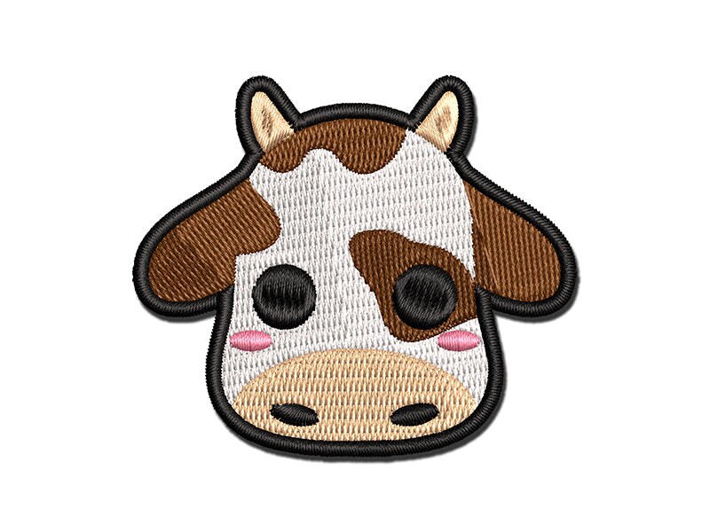 Charming Kawaii Chibi Cow Face Blushing Cheeks Milk Farm Multi-Color ...