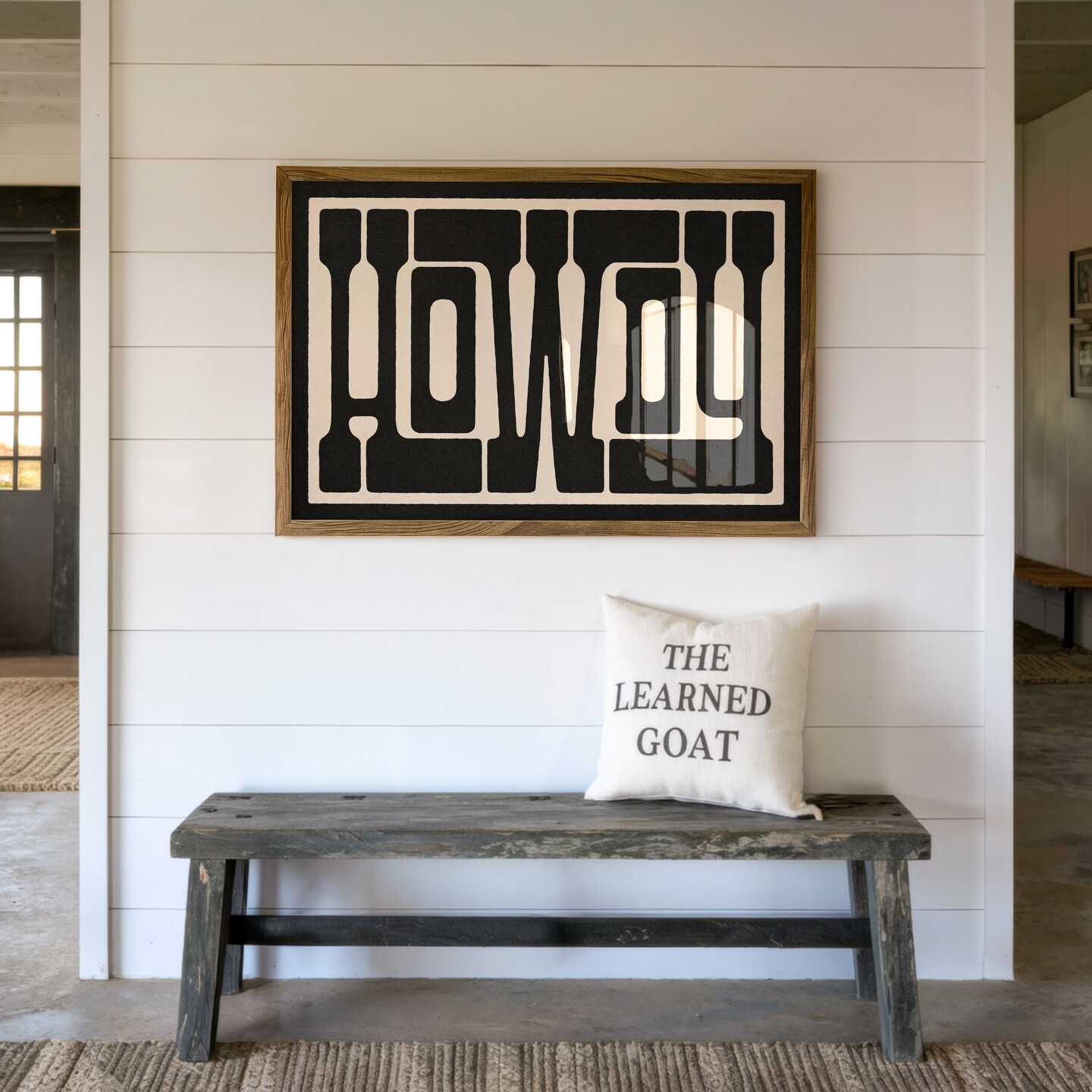 Howdy Poster Gift for Home, Bold Western Typography Wall Art ...