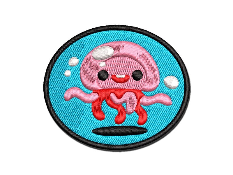Adorable Floating Jellyfish Bubbles Multi-Color Embroidered Iron-On or ...