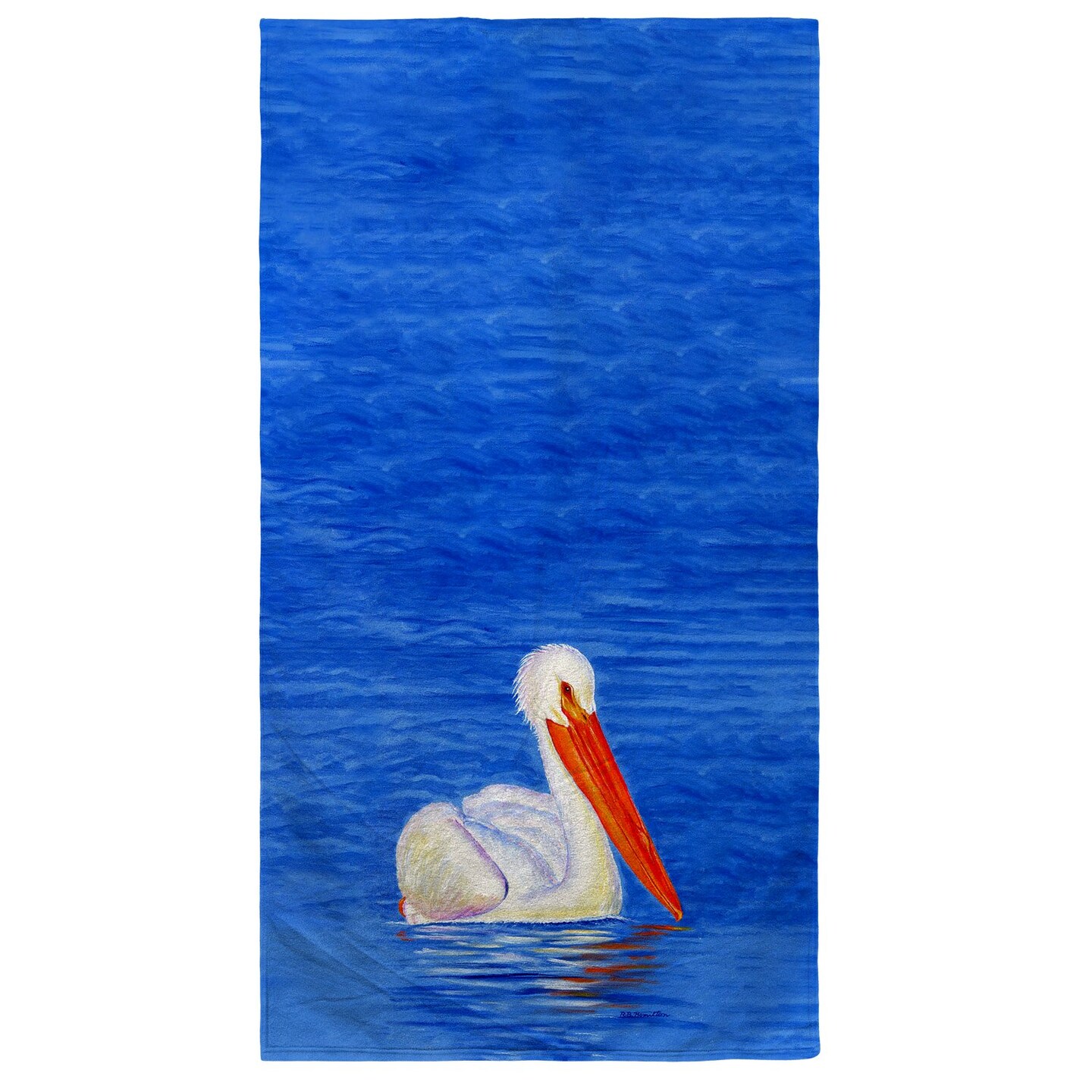 Betsy Drake White Pelican Portrait Beach Towel | Michaels