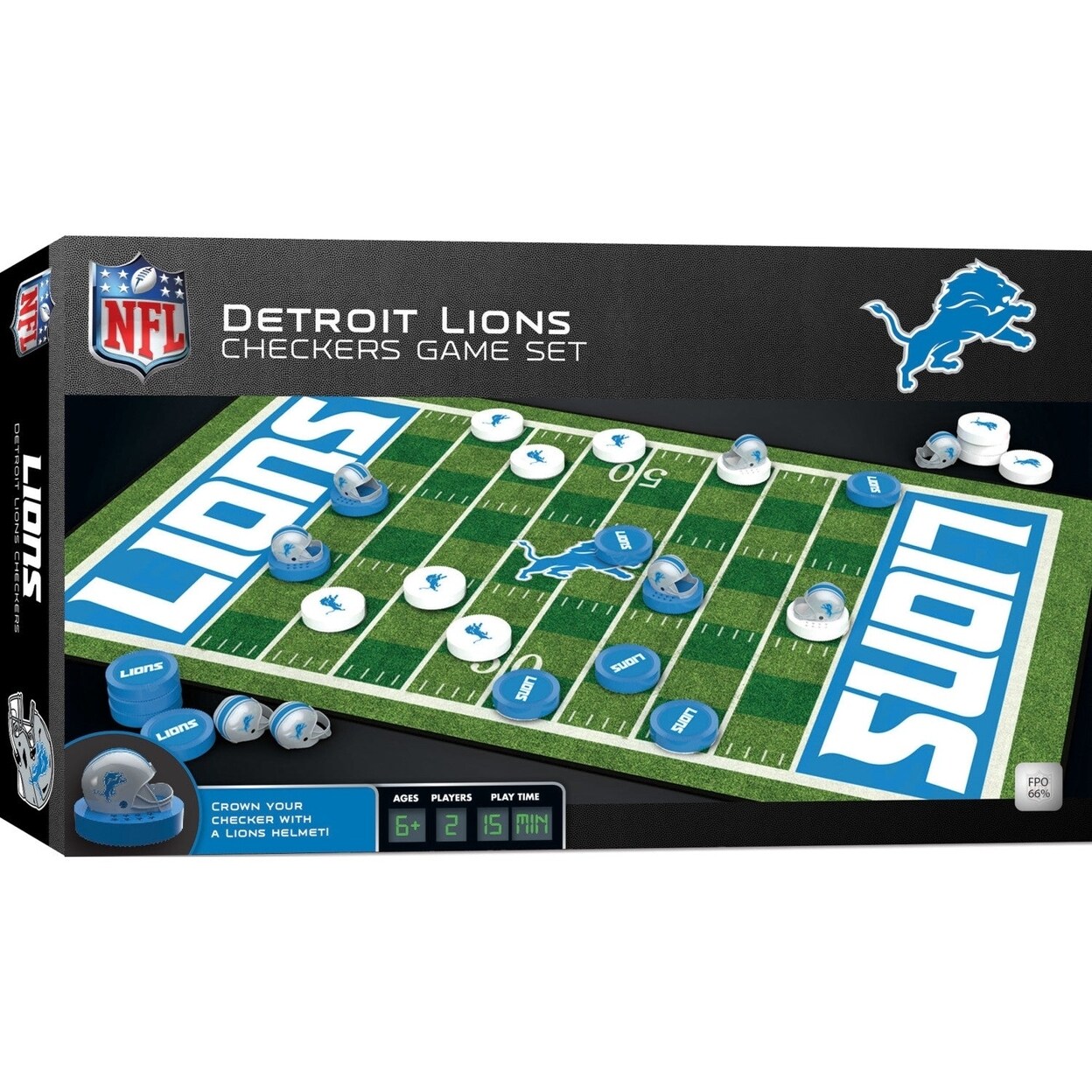 MasterPieces Detroit Lions Checkers Board Game | Michaels