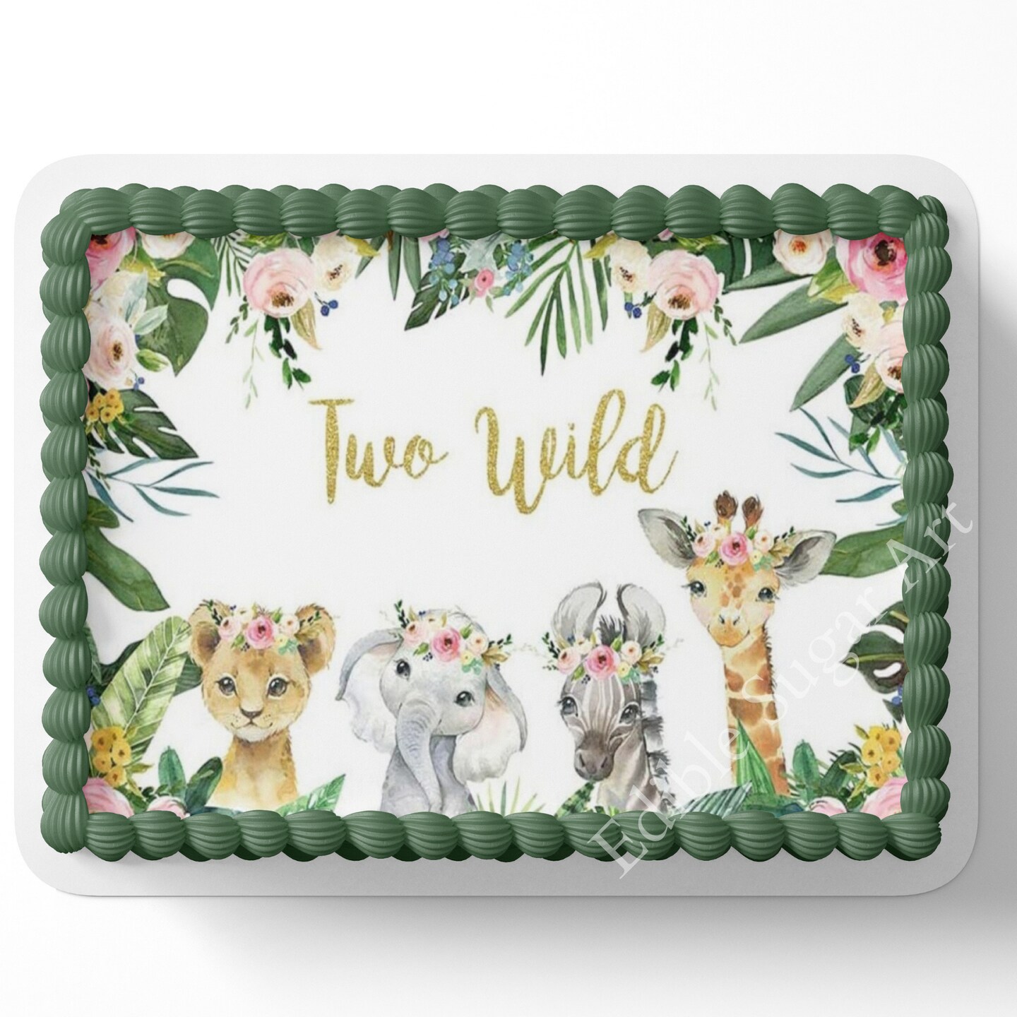 Safari Birthday Party Cake Topper Safari Sheet Cake Topper Safari ...