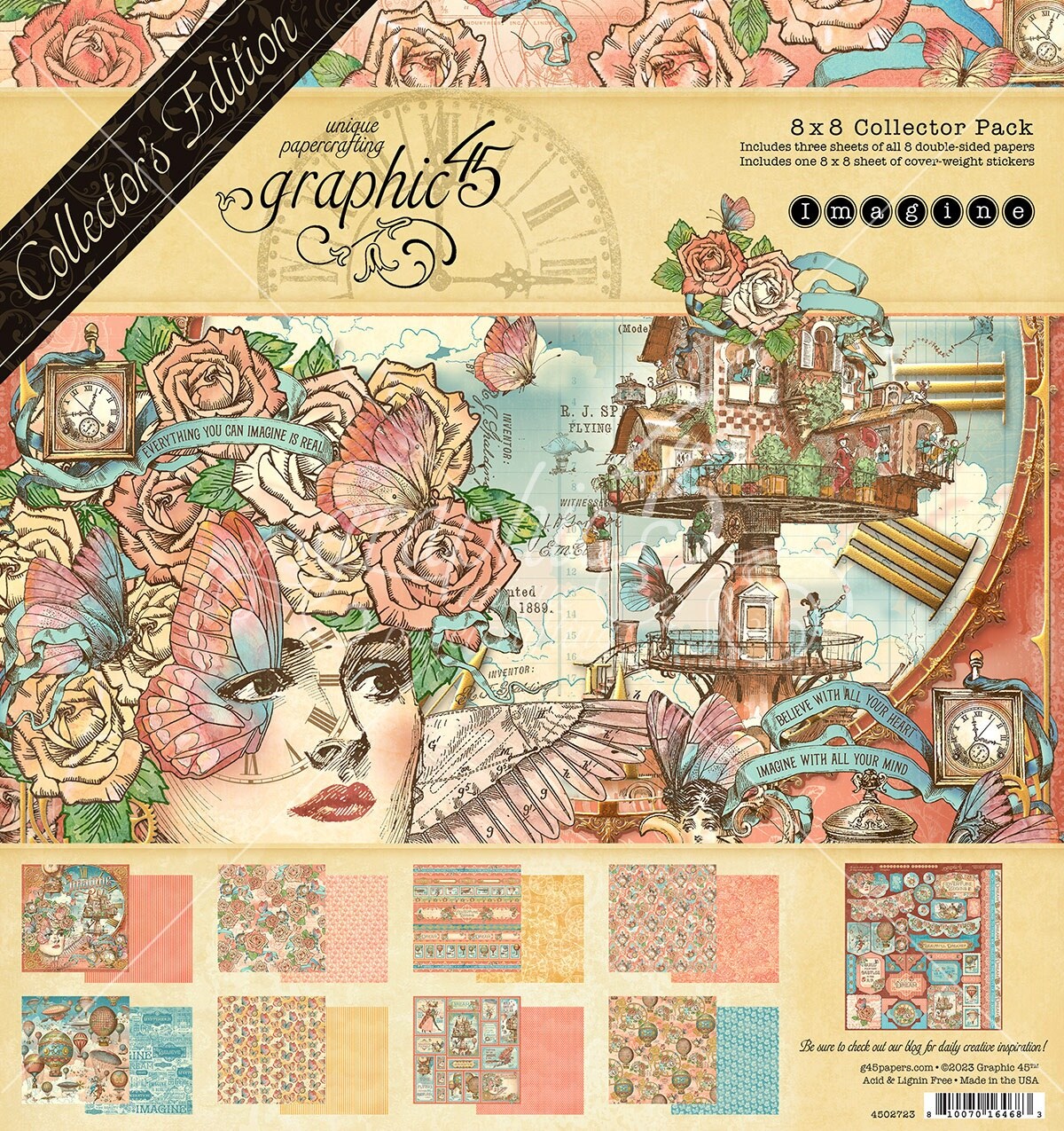 Graphic 45 Collector's Edition Pack 8"X8"-Imagine | Michaels