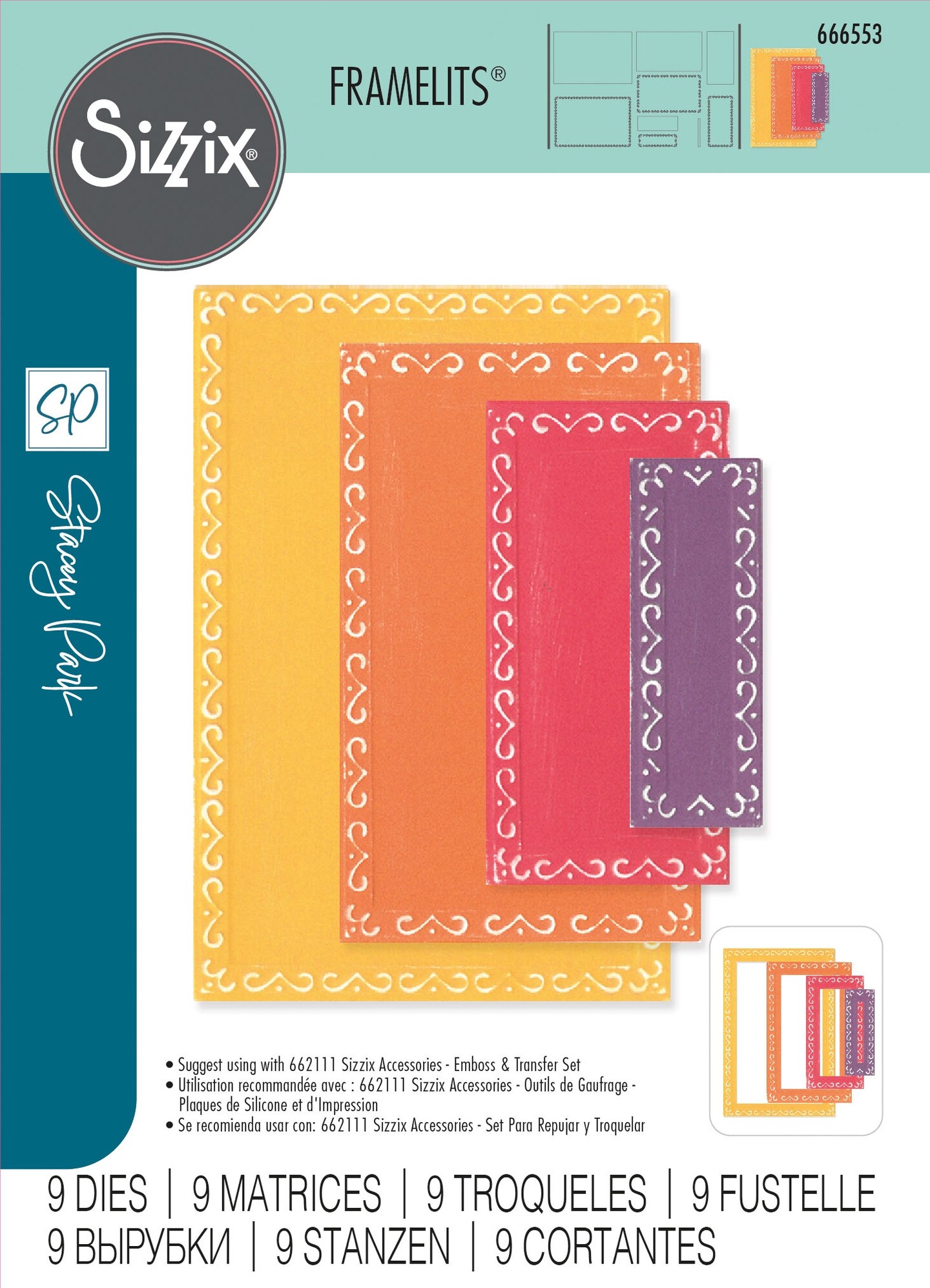 Sizzix Fanciful Framelits Die Set By Stacey Park 9/Pkg-Renee Deco ...
