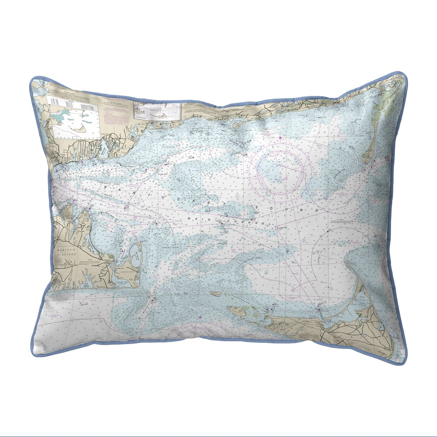 Nantucket Sound Map Pillow 16x20 – Large Corded Decor | Michaels