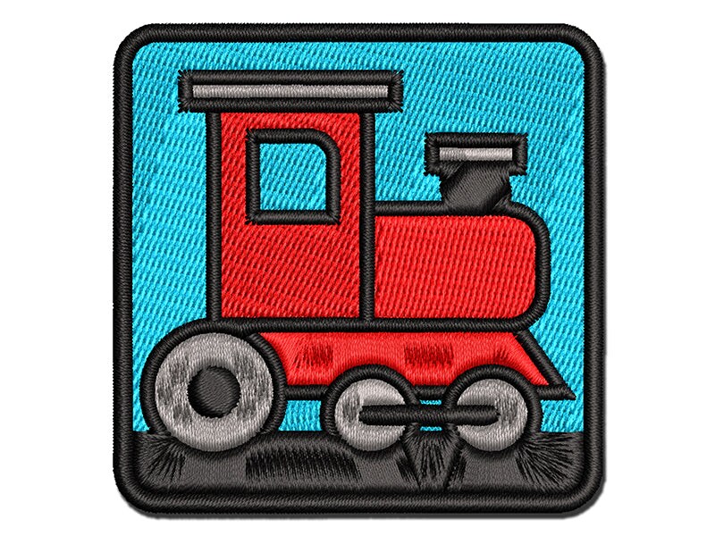 Cute Train Multi-Color Embroidered Iron-On or Hook & Loop Patch ...