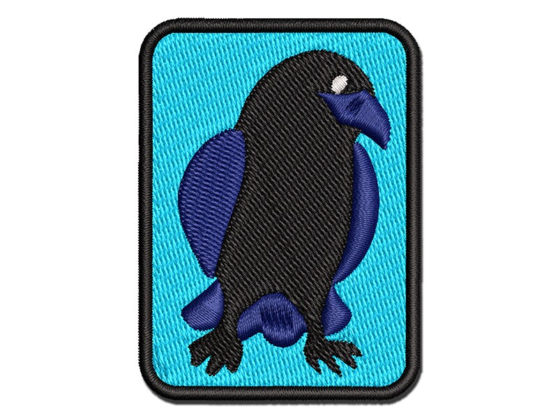 Curious Crow Raven Tilting Head Multi-Color Embroidered Iron-On or Hook ...