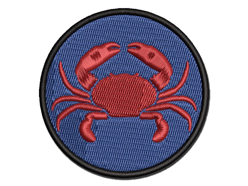 Crab Beach Ocean Multi-Color Embroidered Iron-On or Hook & Loop Patch Applique | Michaels