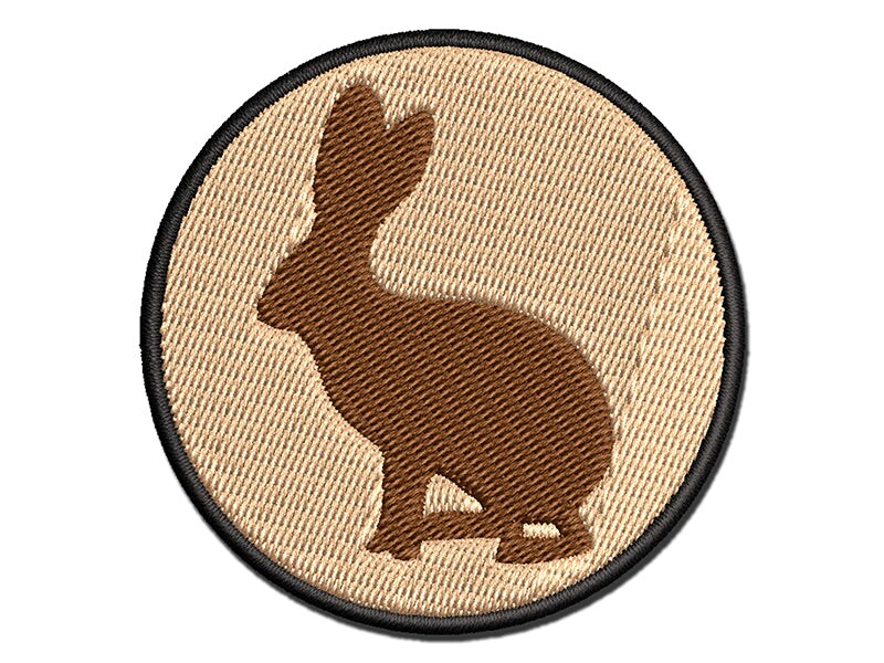 Jack Rabbit Silhouette Multi-Color Embroidered Iron-On or Hook & Loop ...