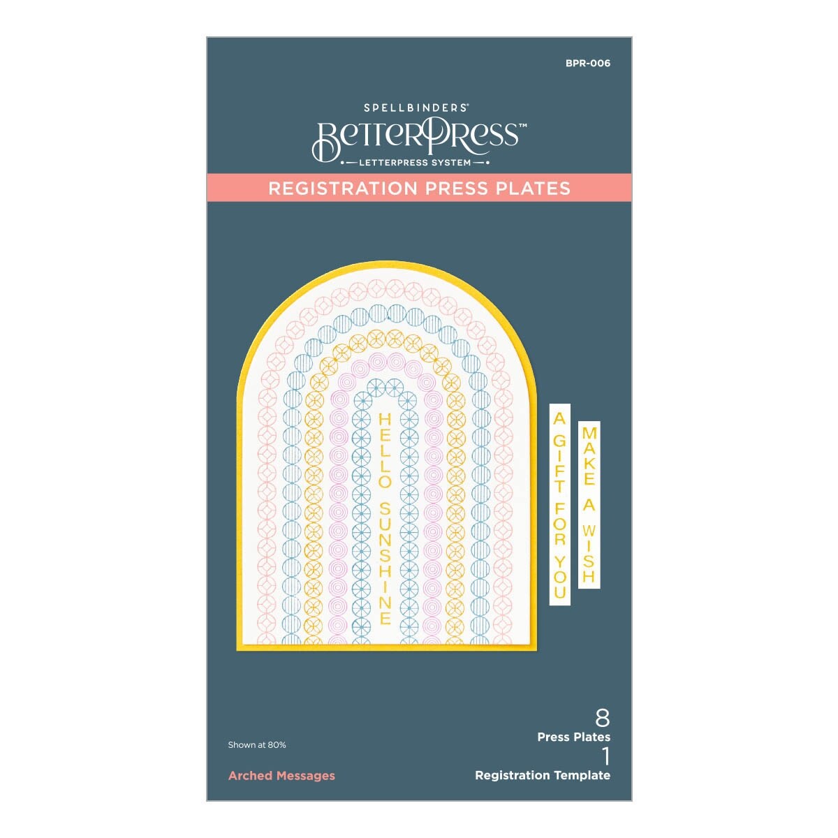 Spellbinders BetterPress Press Plate & Die Set-Arched messages Registration | Michaels