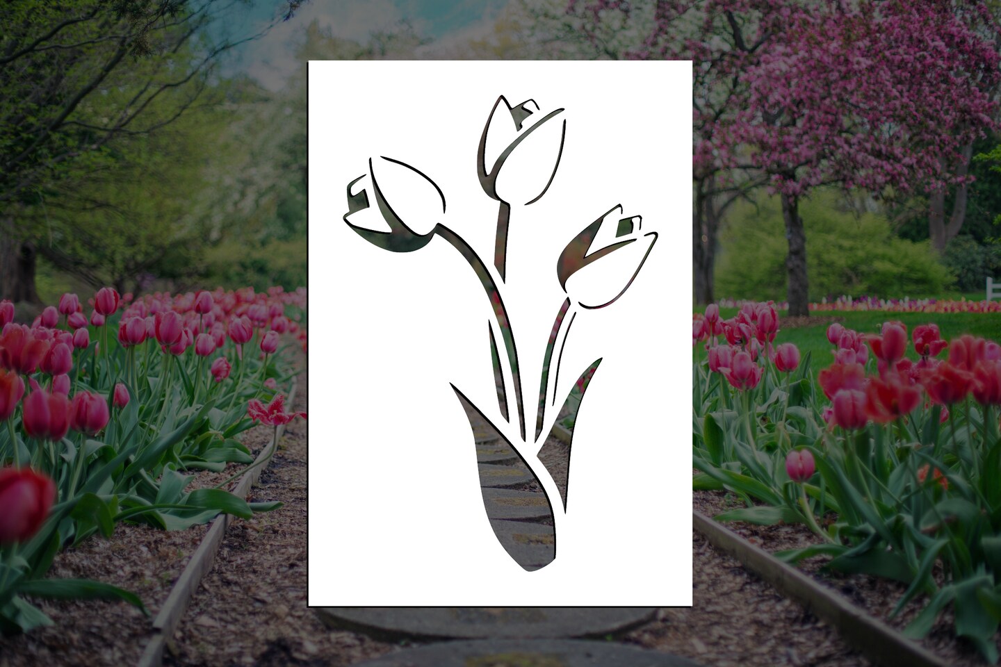 Tulips Reusable Stencil (Many Sizes) | MakerPlace by Michaels
