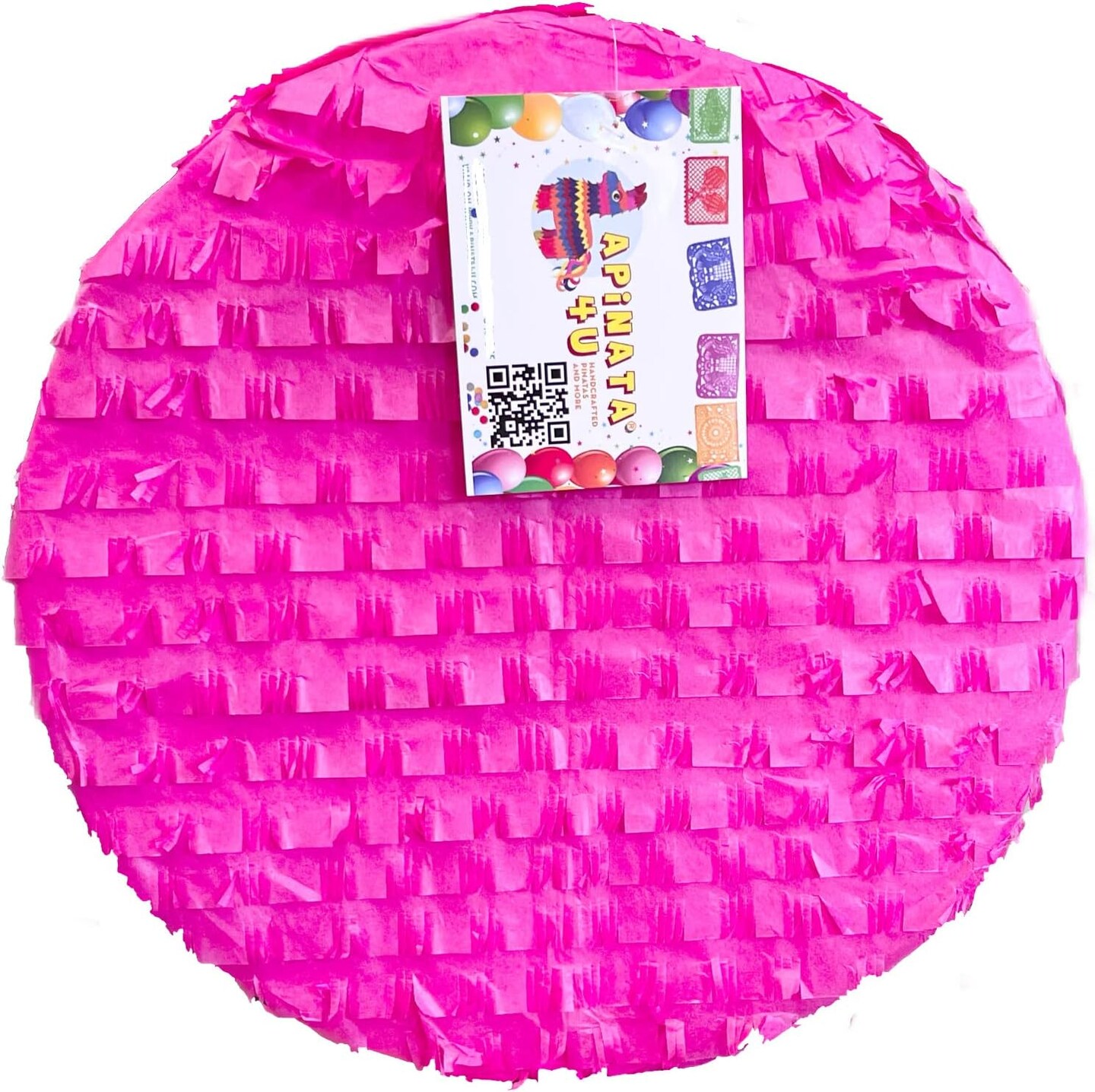 APINATA4U 6" Pink Round Blank Pinata - Perfect Canvas for DIY Crafting ...