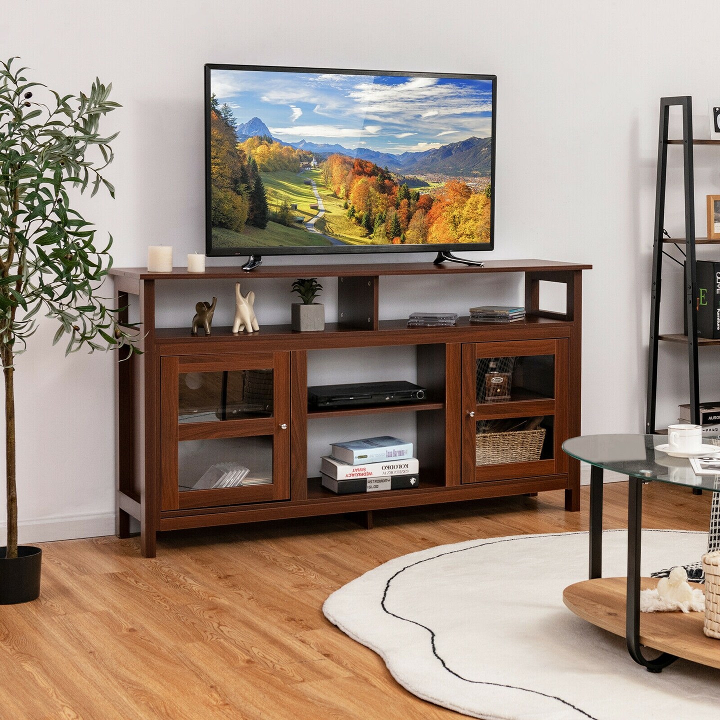 Tv Stand Entertainment Console Center With 2 Cabinets | Michaels