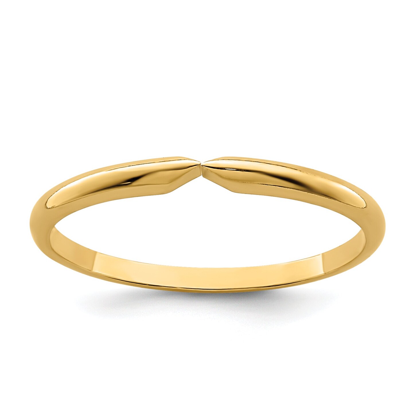 14K Gold 6 Prong Half Round Ring Shank | Michaels