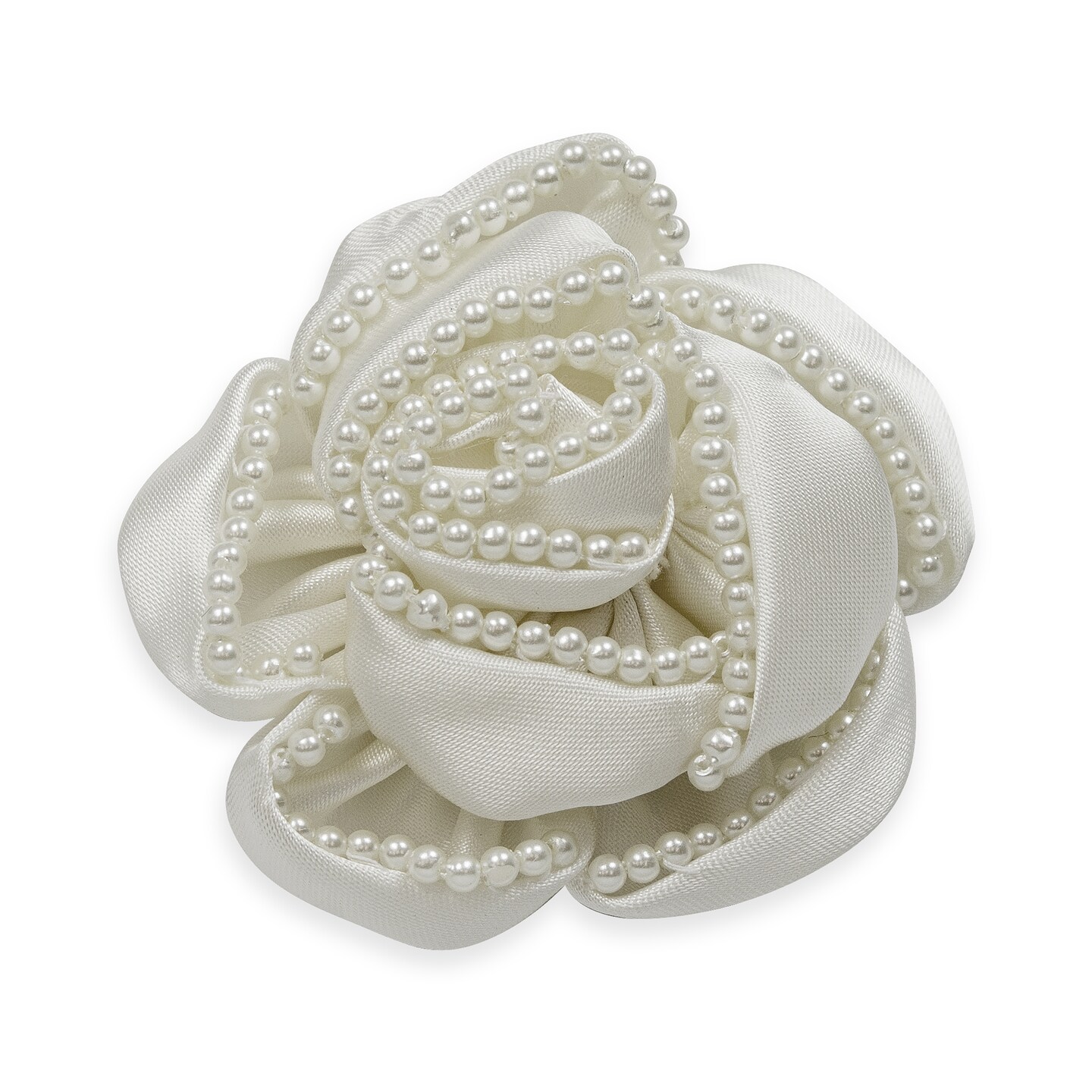 Vintage Bridal Rose with Pearl Edging Applique, Color: White | Michaels