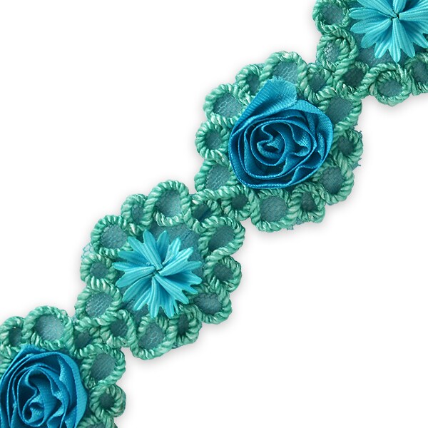 Ribbon Rosette & Embroidery Flower Trim | Michaels