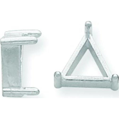 14K White Gold 3 Prong Triangle Setting 6.5mm | Michaels