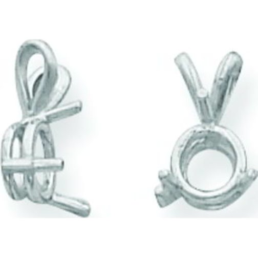 14K White Gold 0.35ct 3 Prong Round Pendant Setting | Michaels