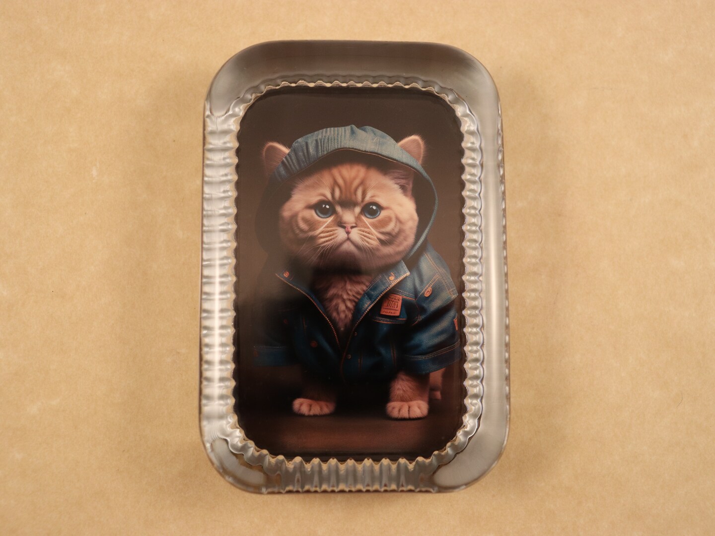 Blue Jean Cat, Cat Paperweight, Heirloom Rectangle, Feline Paperweight ...